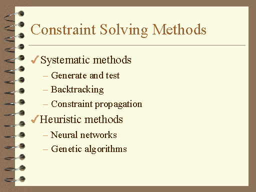 Constraint Solving Methods