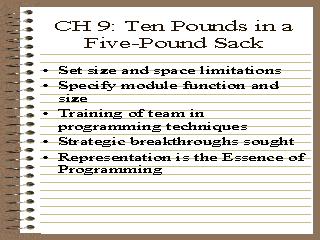 CH 9: Ten Pounds in a Five-Pound Sack