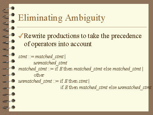 Eliminating Ambiguity