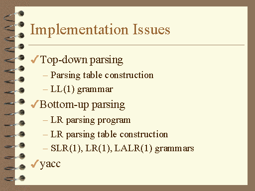 Implementation Issues