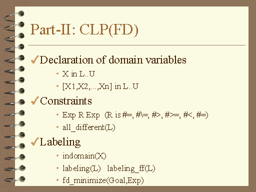 Part-II: CLP(FD)