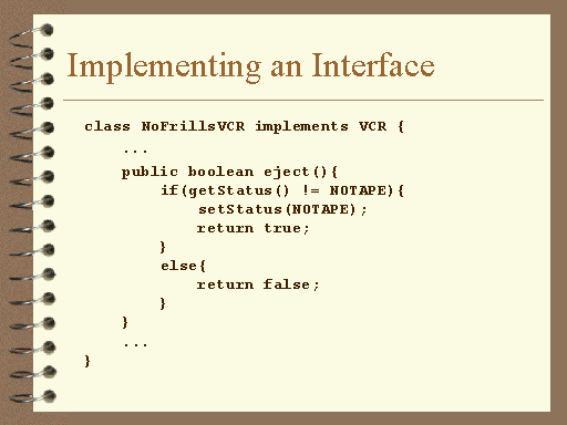 Implementing an Interface